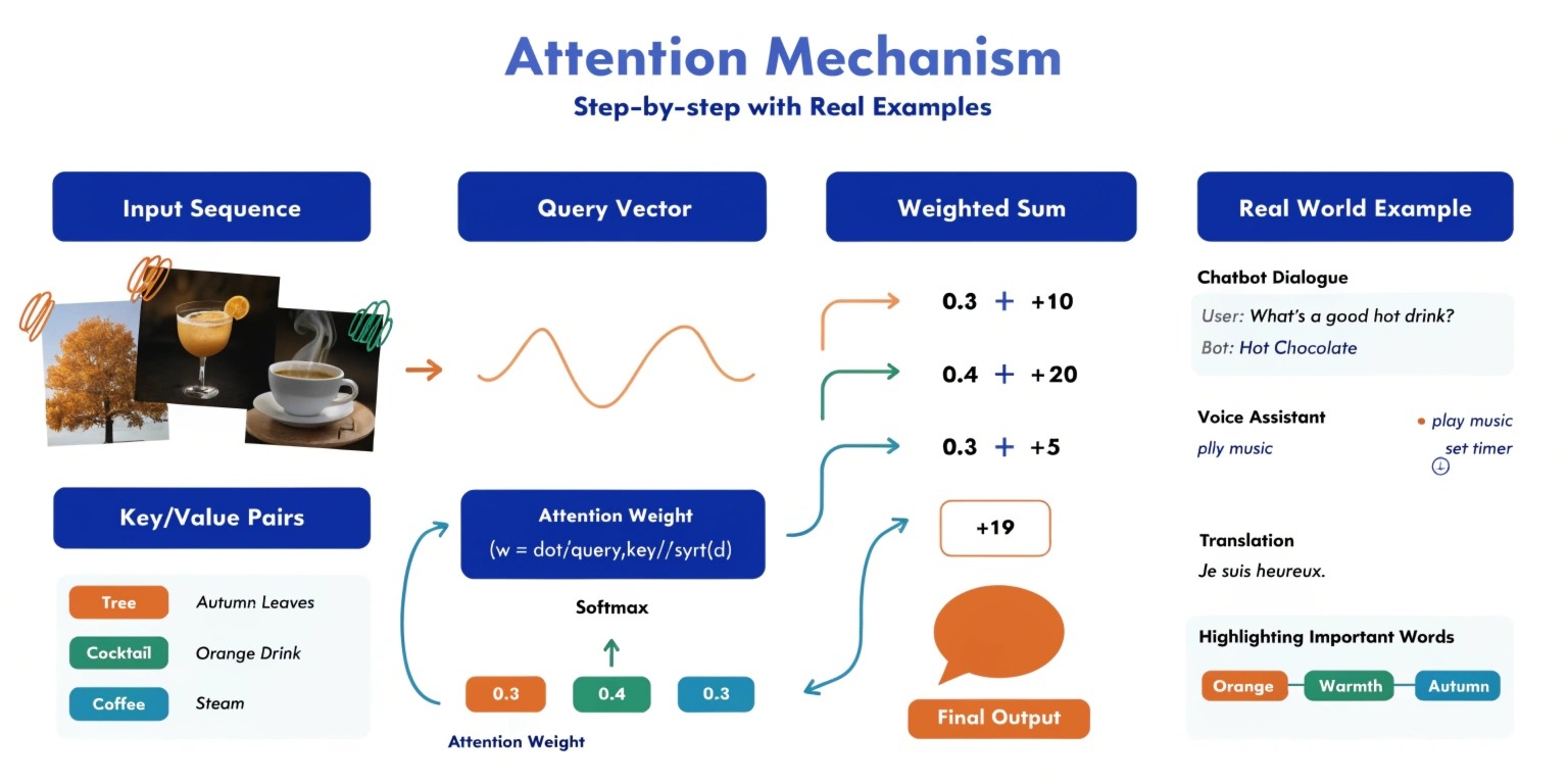 Attention Mechanism in Deep Learning Explained Step-by-Step with Real ...